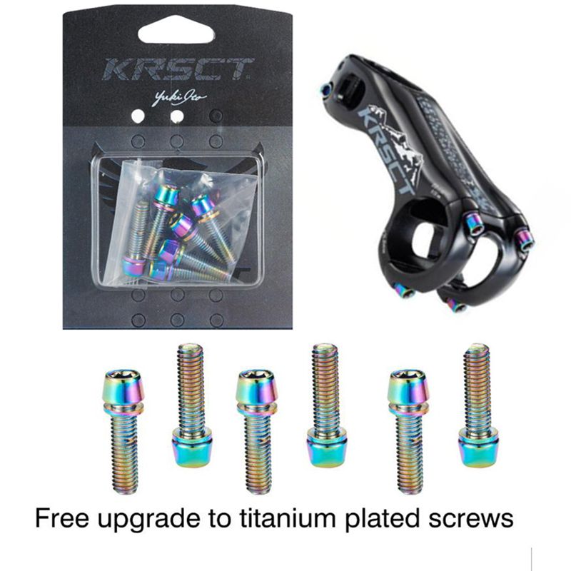 Regnbue titanium belagt skrue med skive cykel styr... – Vicedeal