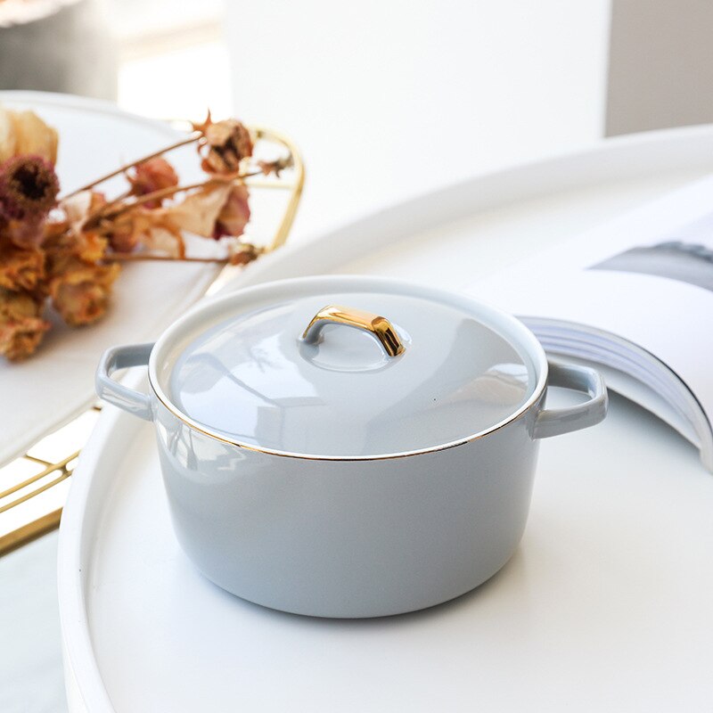 Ins High Ceramic Fast Noodle Pot with Cover Noridc... – Grandado