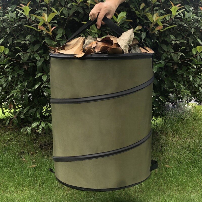 Bote de basura plegable con asas, 10 galones, reut... – Grandado