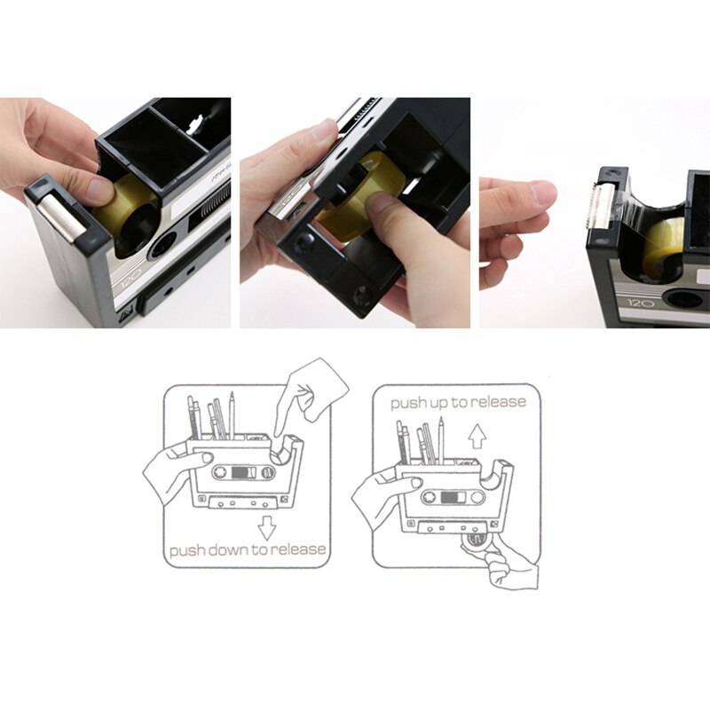 w44 cassette Stationery Desk cassette tape Table S... – Grandado