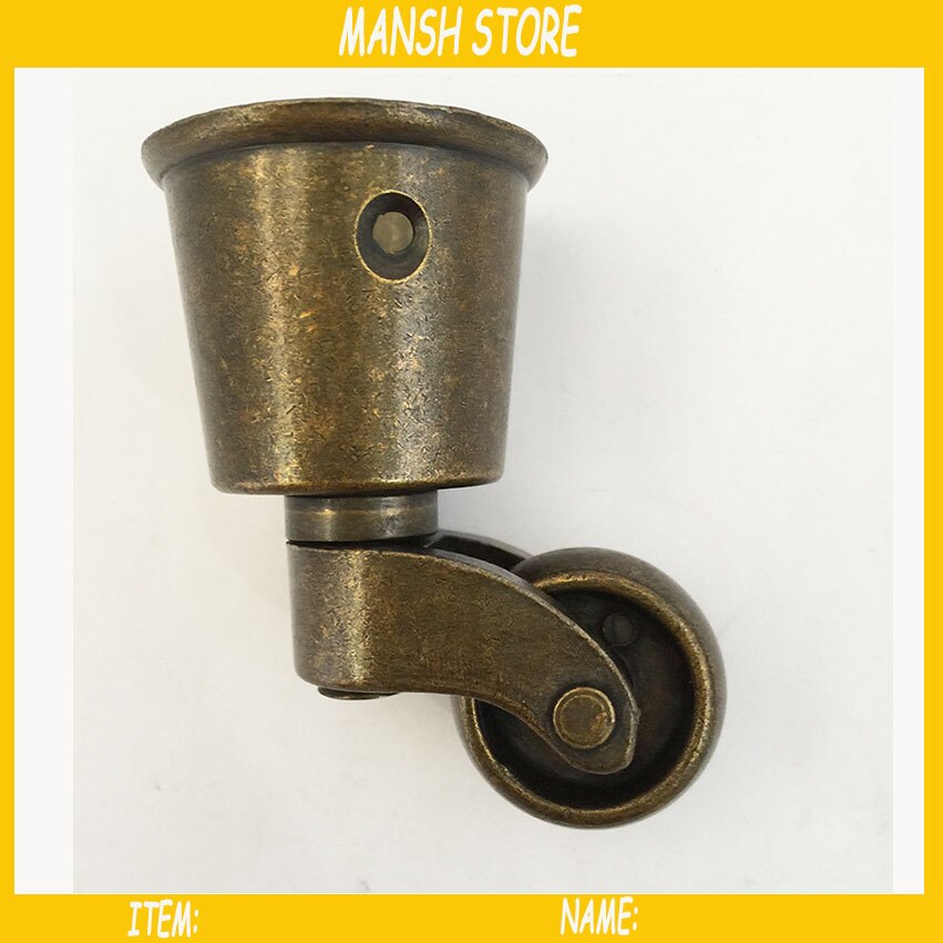 2pcs/lot 38*63mm Vintage Round Cup Caster Metal Un... – Grandado
