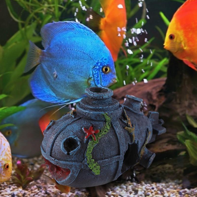 Mini Simulation Submarine Fish Shape Ship Resin Cr... – Grandado