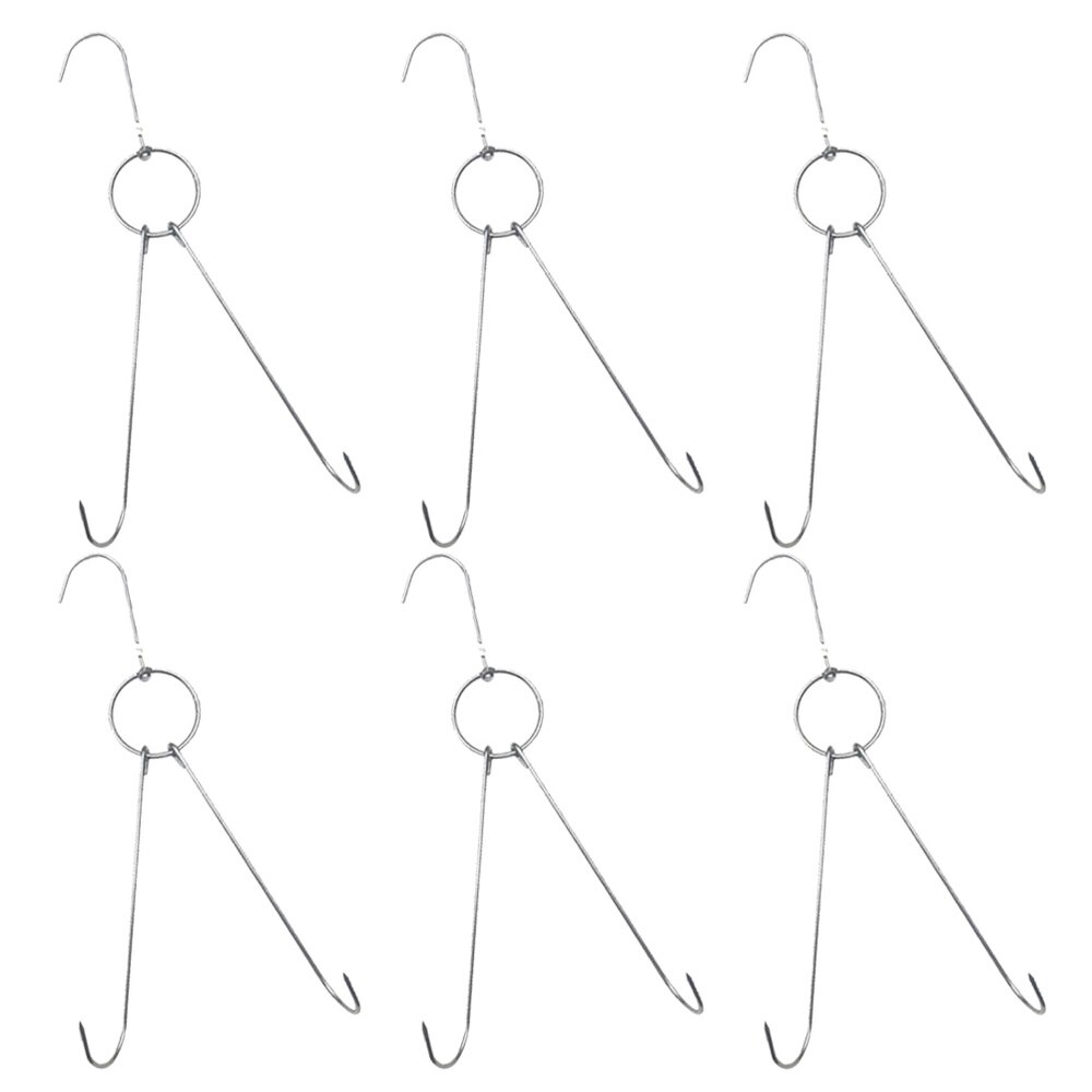 6pcs Stainless Steel Double Meat Hooks Drying Roas... – Grandado
