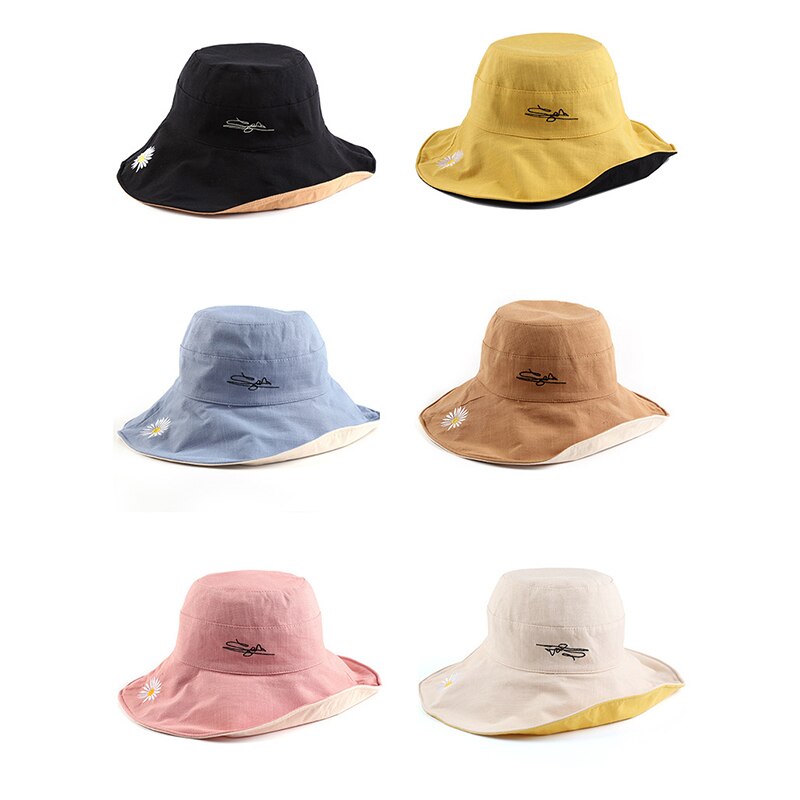 Gorra de Sol de algodón con cubo de ala ancha para... – Grandado