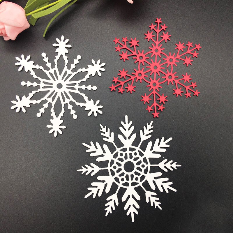 3Pcs Big Snowflake Set Metal Cutting Dies Stencil ... – Grandado