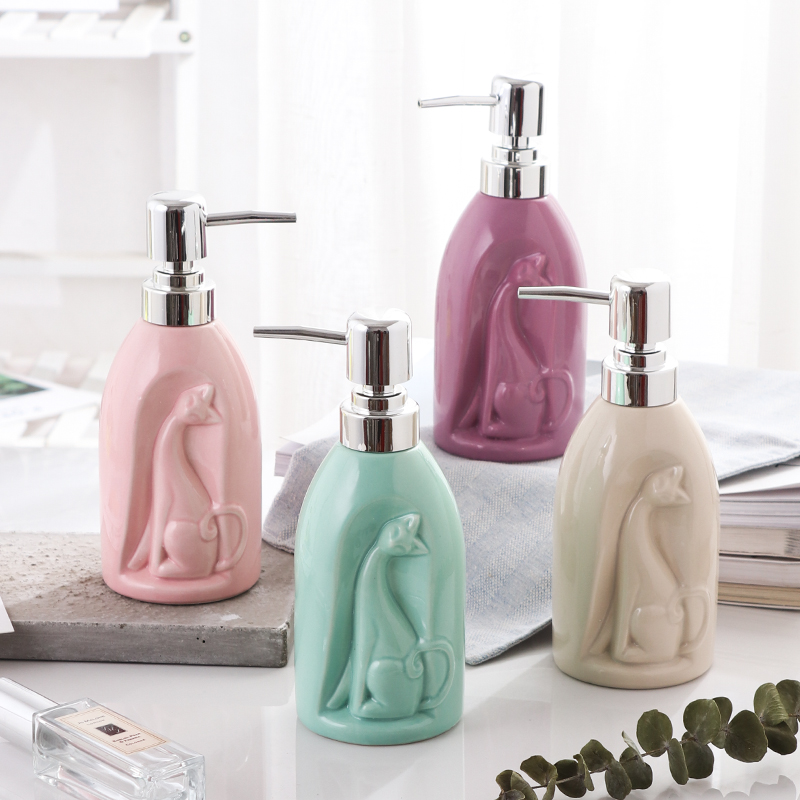 Ceramic Lotion Bottle Holder Nordic Soap Dispenser... – Grandado
