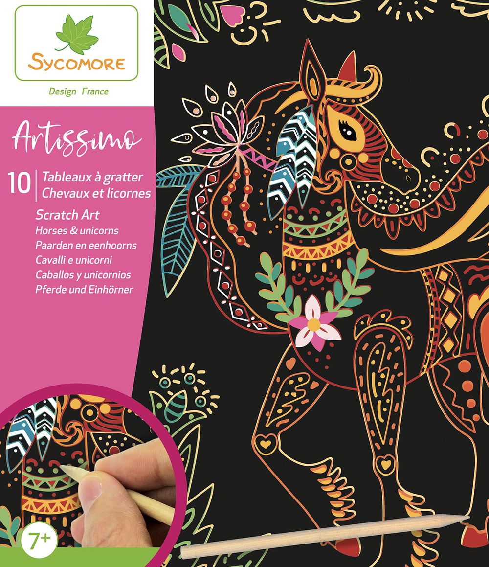 10 Scratch Art-Paarden En Unicorns-Artissimo – Vicedeal