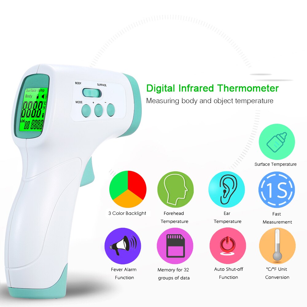Digital Infrared Thermometer LCD Backlight Display... – Grandado
