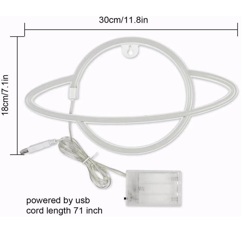 LED planet neon light waterproof advertising penda... – Grandado