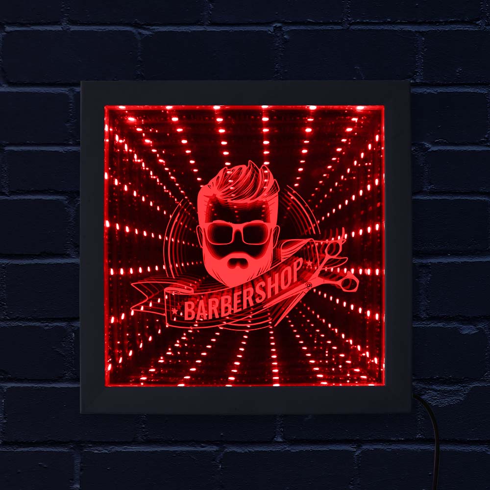 Barber Shop Animated Neon Light Tunnel Lamp Infini... – Grandado