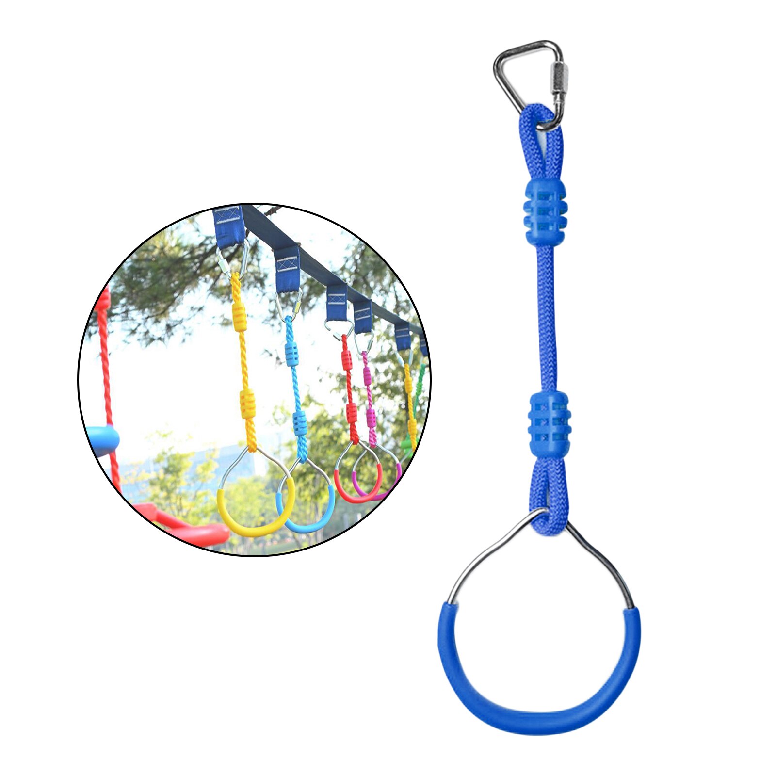 Swing Bar Gymnastic Rings Colorful Backyard Outdoo... – Vicedeal
