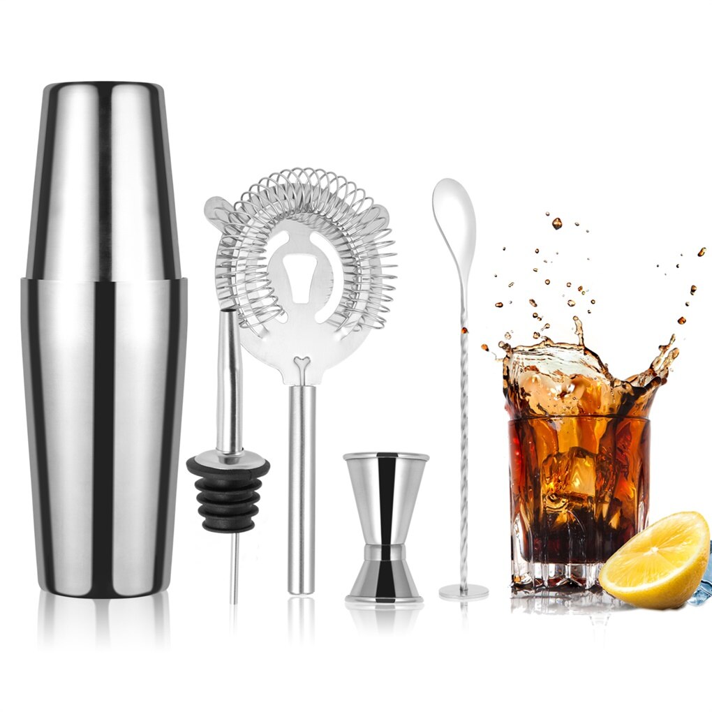 Cocktail Shaker Set Stainless Steel Red Wine Measu... – Grandado