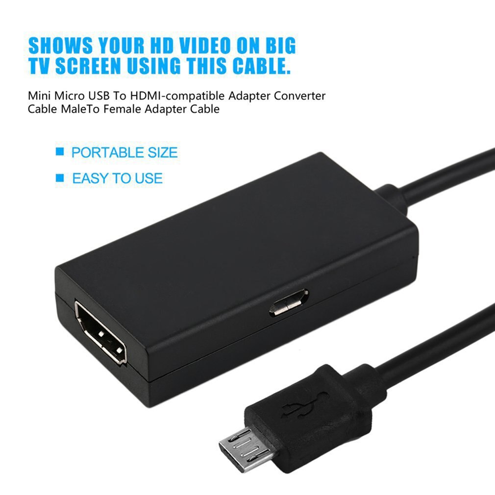 Micro USB 2.0 MHL To HDMI-compatible Cable HD 1080... – Vicedeal