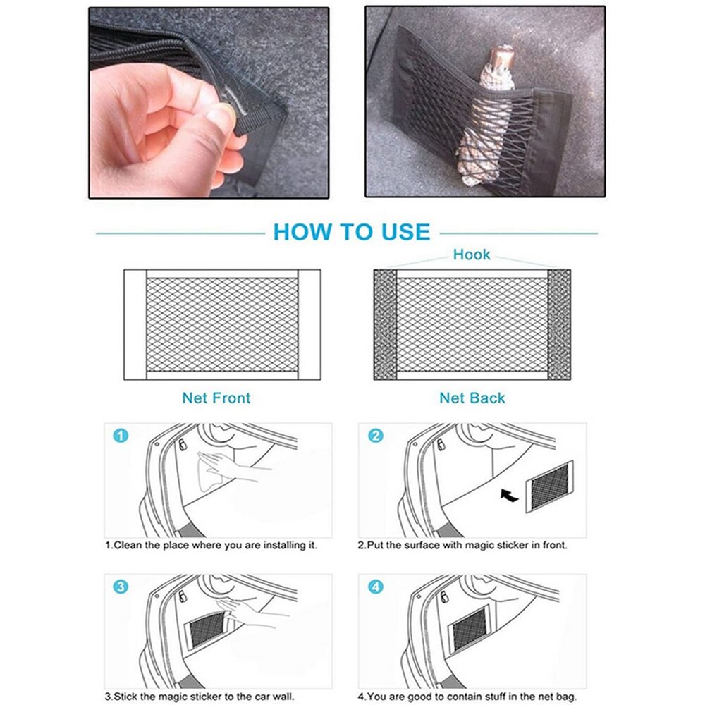 1pcs Magic Adhesive Mesh Cargo Net Elastic String ... – Grandado