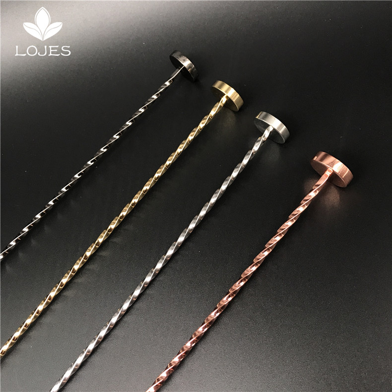 400mm Stainless Steel Threaded Bar Spoon Swizzle S... – Grandado