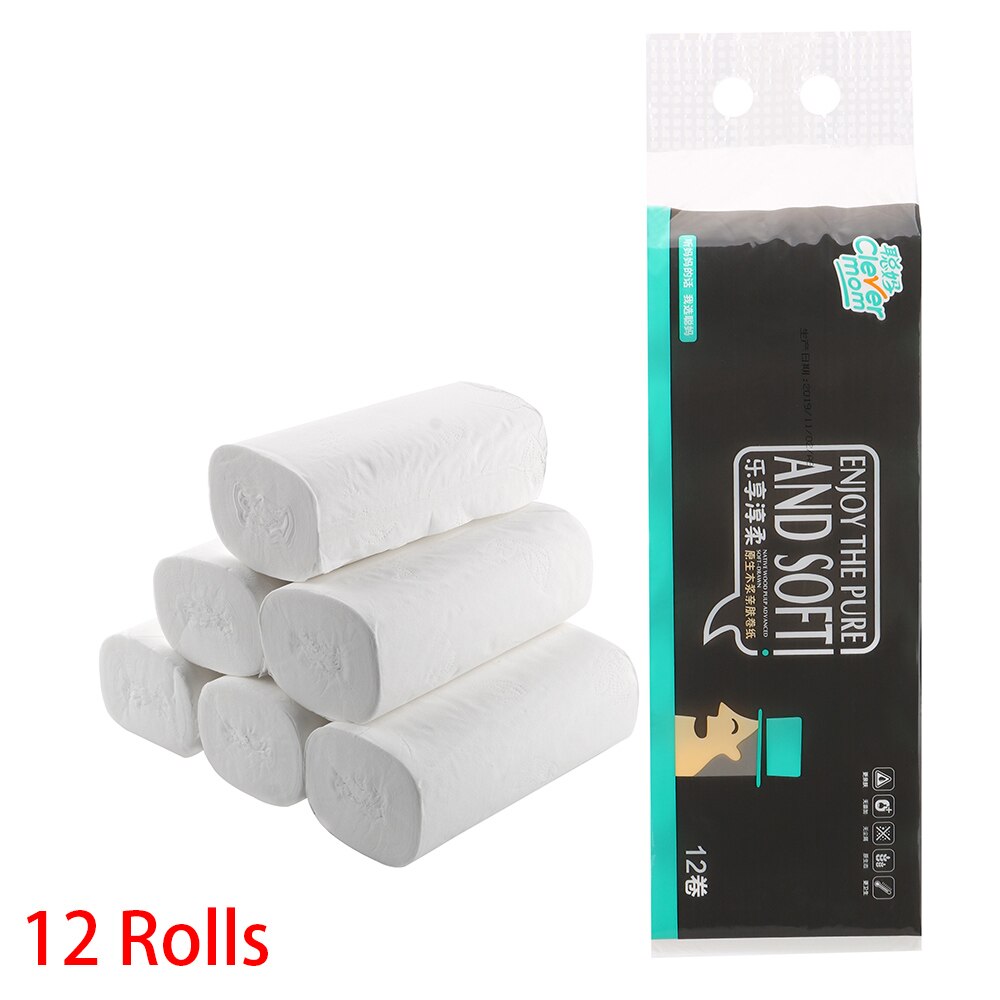 12 Rolls/Lot 4 Lagen Toiletpapier Coreless Servet ... – Grandado