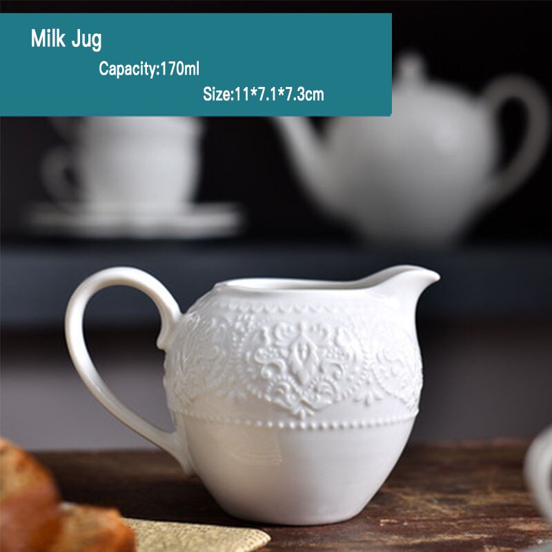 Ceramic Coffeeware Sets White Porcelain Tea Pot Co... – Vicedeal