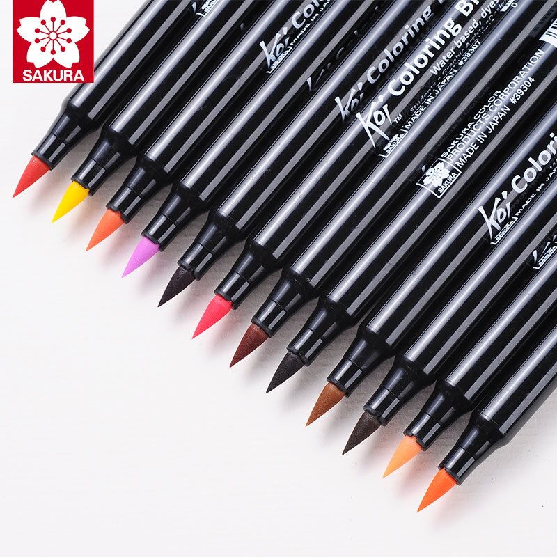 Sakura Koi Coloring Brush Pen XBR 6 Gray / 12/24/4... – Grandado