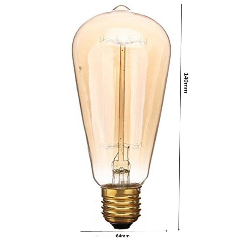 Retro ST64 Edison Bulb 110V E26 60W Incandescent B... – Grandado