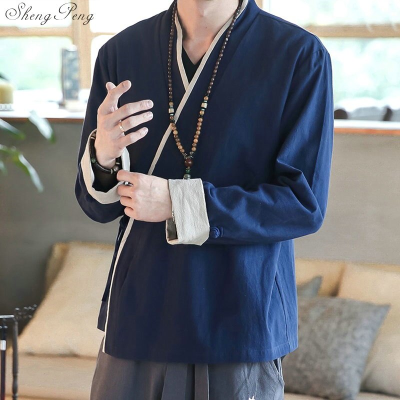 Traditional chinese shirt zen clothing oriental me... – Grandado
