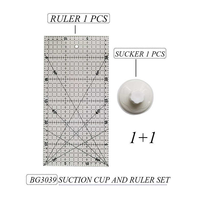 Patchwork Ruler 1 Pcs + Rotating Suction Cup 1 Pcs... – Vicedeal