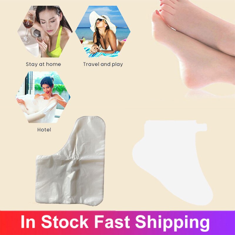 100pcs Disposable Plastic Foot Cover Transparent F... – Grandado