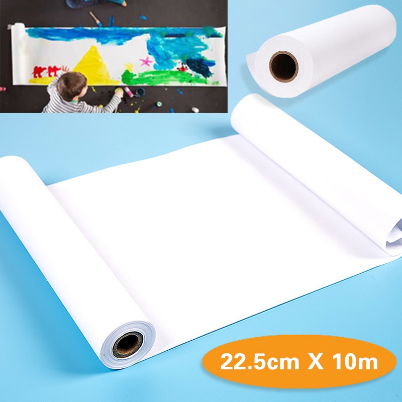 10m Length White Drawing Paper Roll Easel Paper Ro... – Grandado