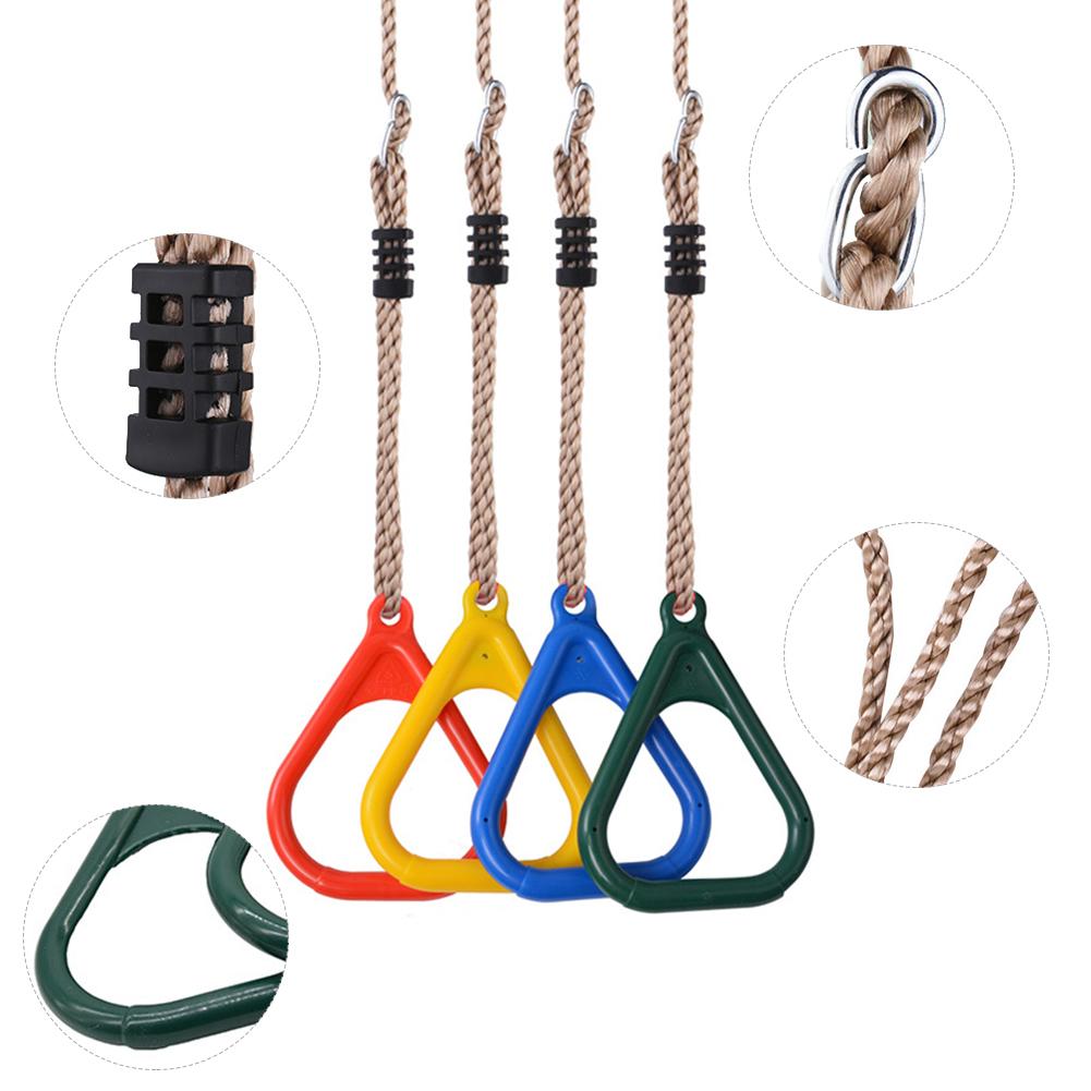 Children Trapeze Bar Pull Up Gym Rings Adjustable ... – Vicedeal