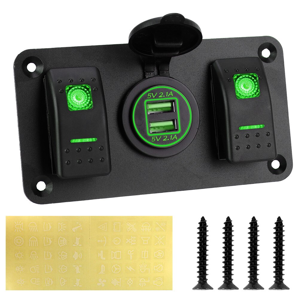 12v-24v 4.2a uttak kam dobbel usb-port digital spe... – Grandado