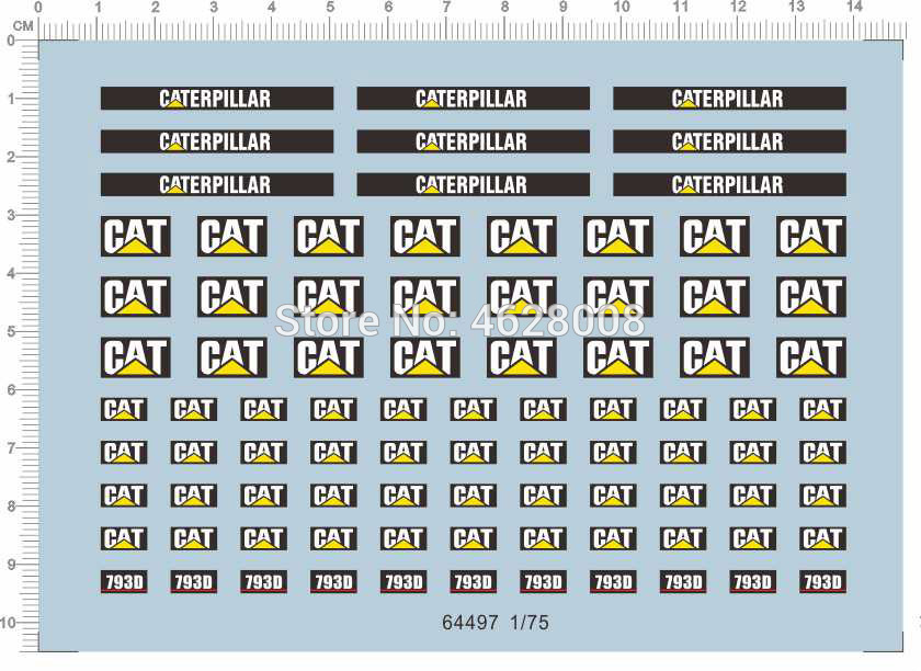 1/76 CAT 793D mining excavating truck caterpillar Model kit Water Decal ...