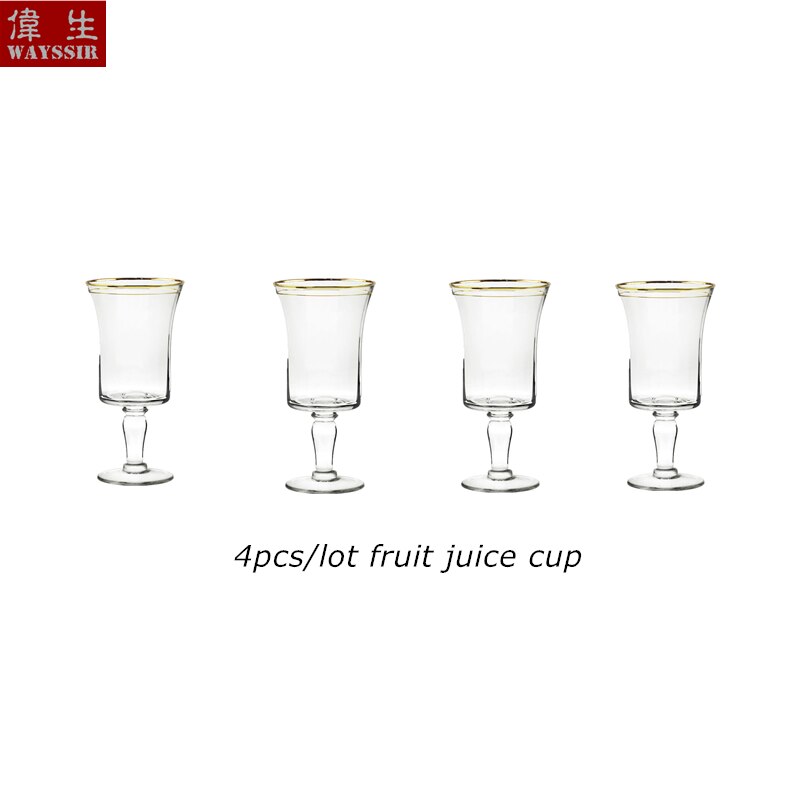 4pcs Set Champagne Wine Fruit Juice Crystal Glass ... – Grandado