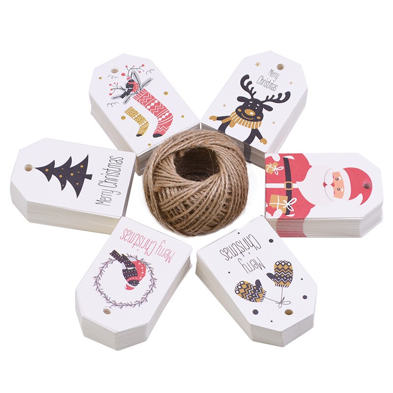 50pcs Christmas Tags Paper Label Card Packing DIY ... – Grandado