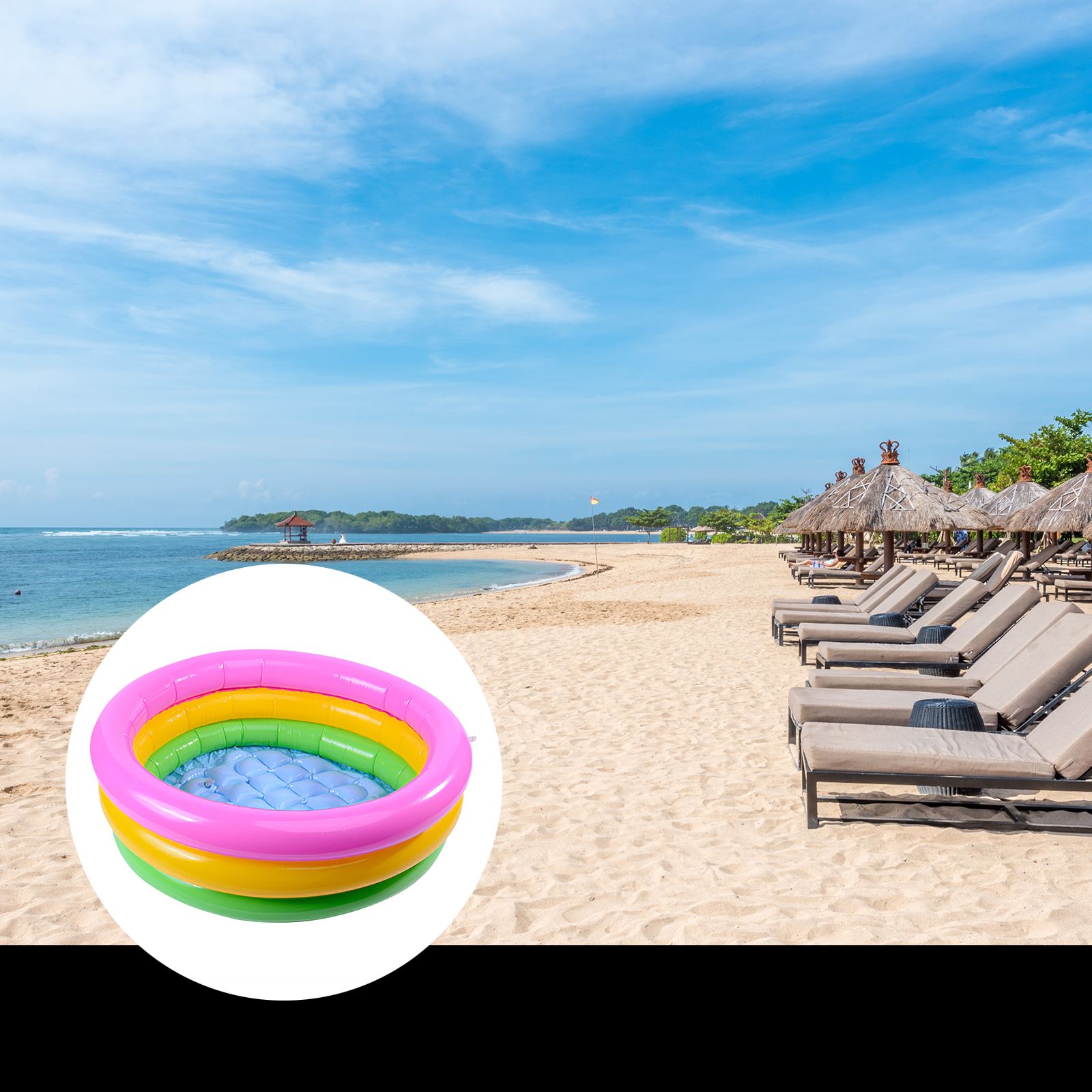 90CM Diameter Baby Bath Tub Colorful Inflatable Ba... – Grandado