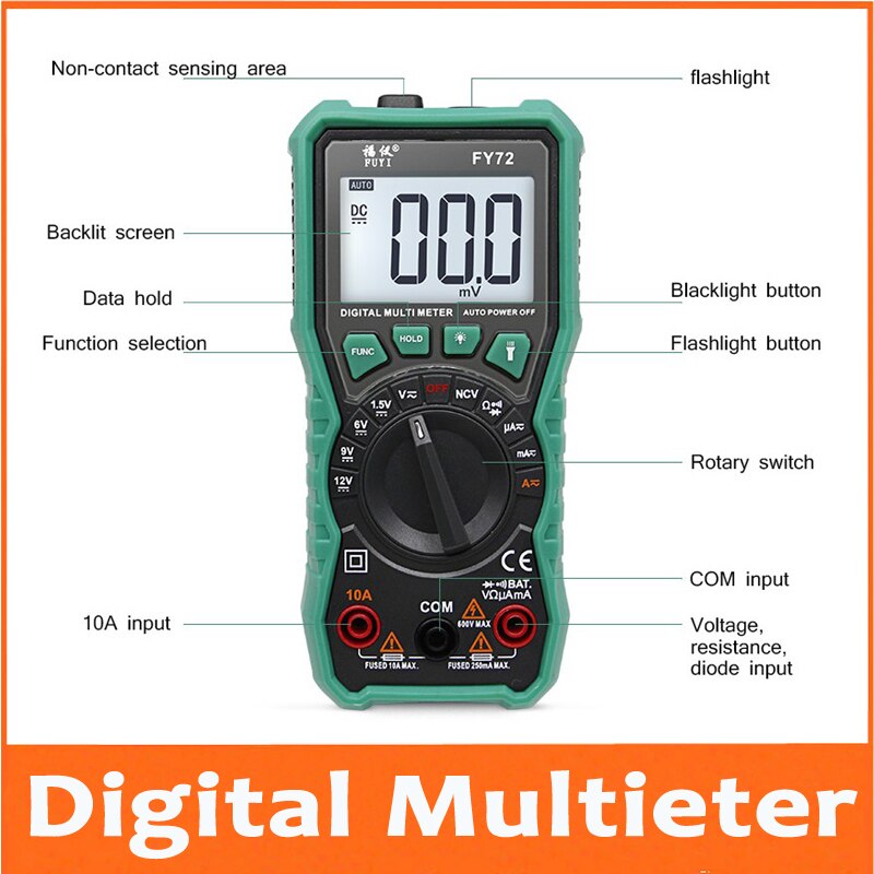 Mini-Multimeter Digital Multimeter Auto Palette Te... – Grandado