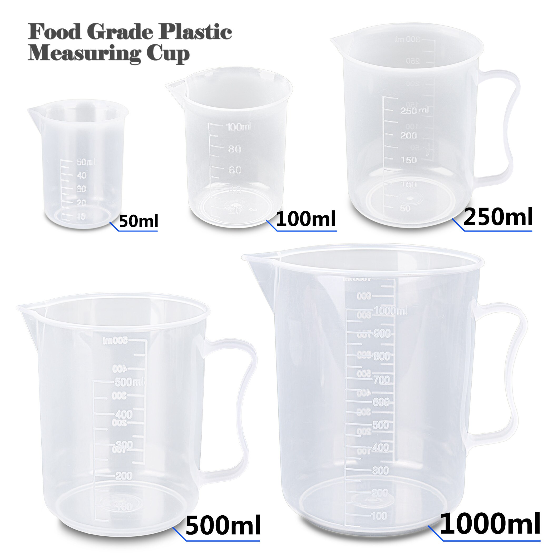 Durable Plastic Clear Liquid Measuring Cup with Sc... – Vicedeal