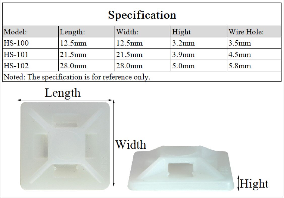 Adhesive Cable Tie Holder Cable Ties Mount Base Ho... – Grandado