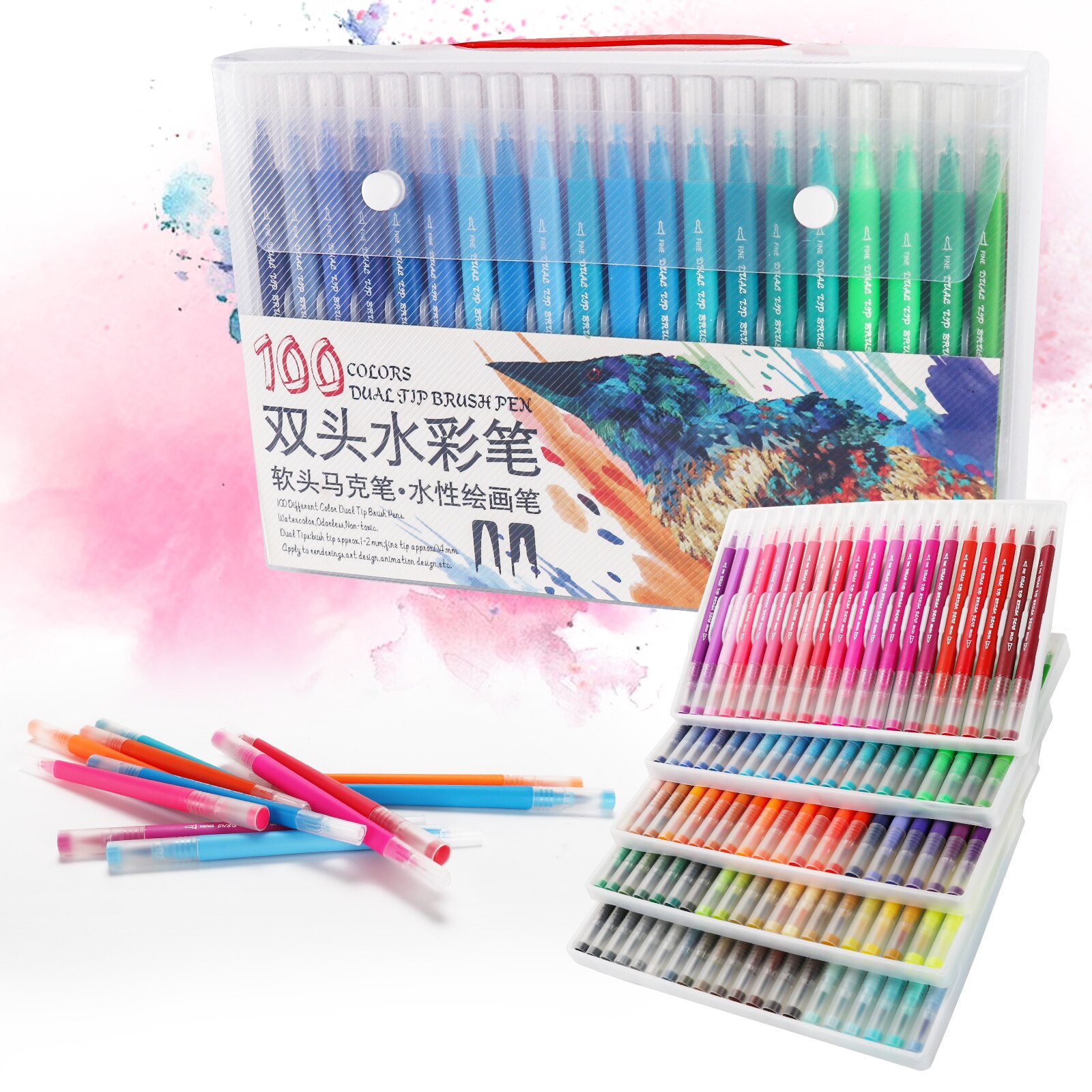 100 Colors Marker Pens Drawing Painting Manga Sket... – Grandado