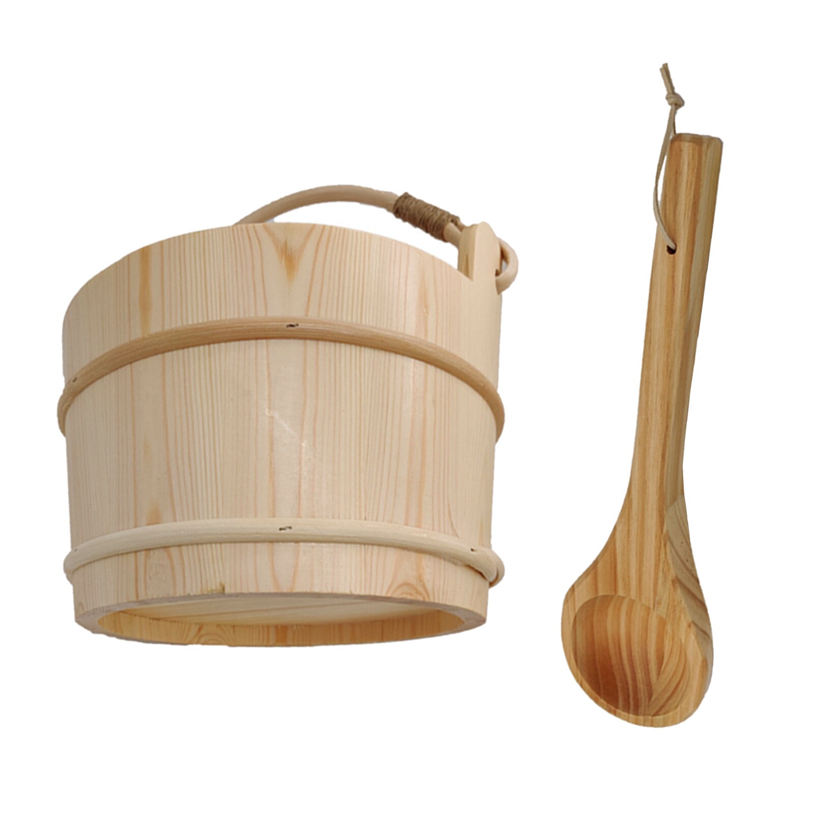 2Pcs Wood Sauna Accessories Sauna Bucket Sauna Lad... – Grandado