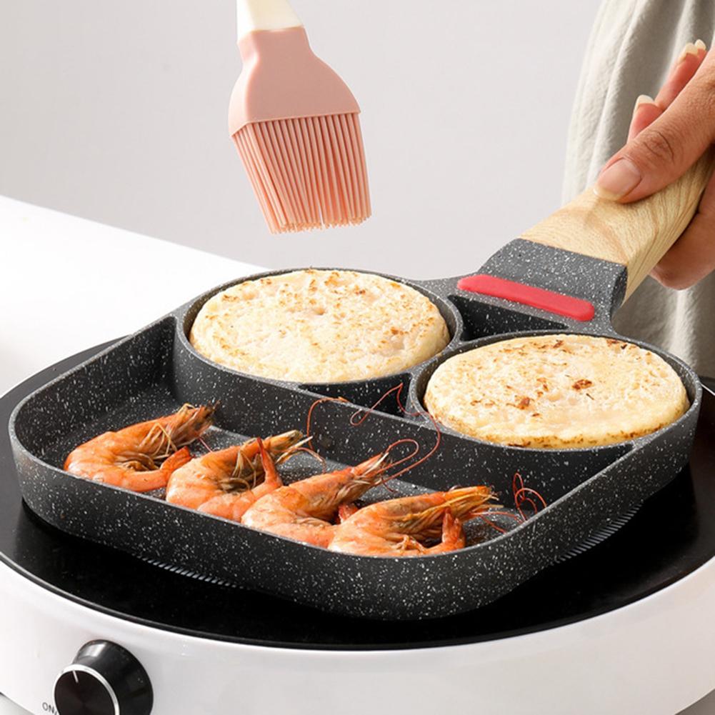 3 hole Frying Pot Pan Thickened Omelet Pan Non-sti... – Vicedeal