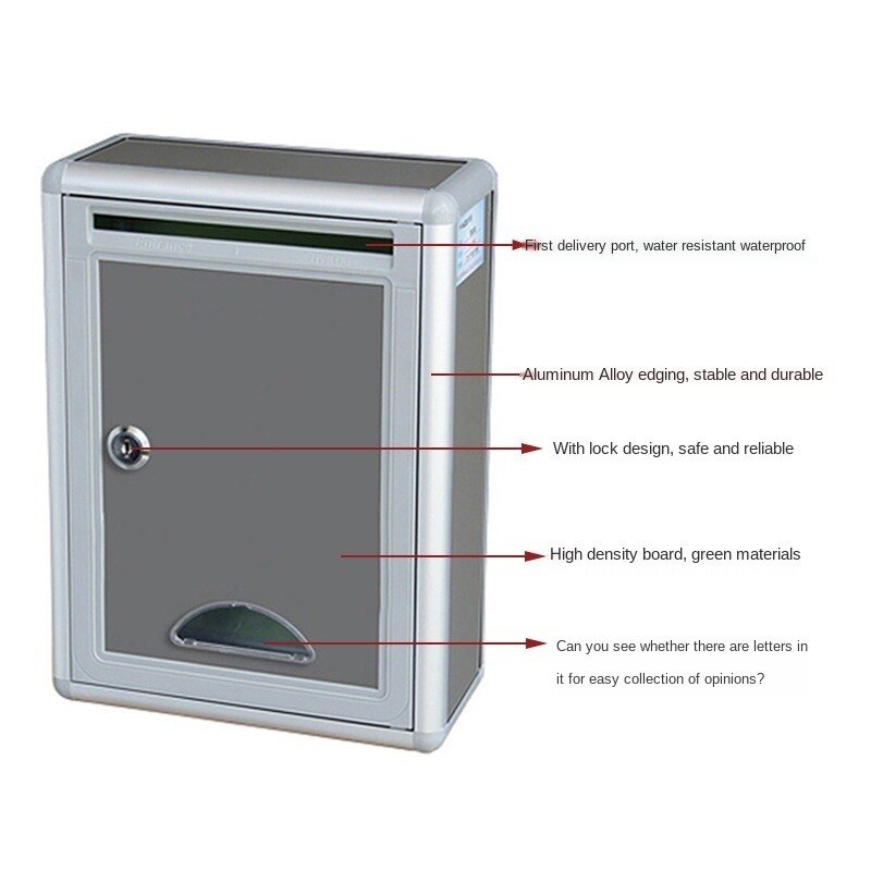 Metalen Mailbox Outdoor Security Locking Mailbox S... – Grandado