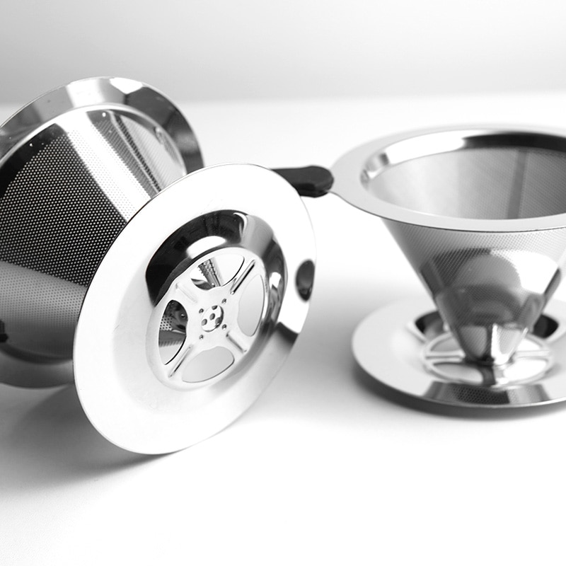 Double Layer Coffee Filter Holder Washable Stainle... – Vicedeal