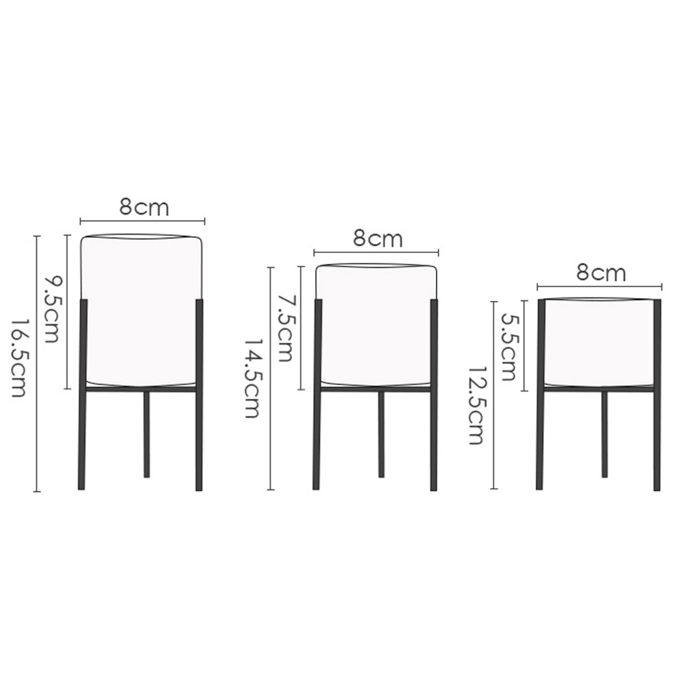 Home Garden Metal Rack Bracket Ceramic Flower Pot ... – Vicedeal