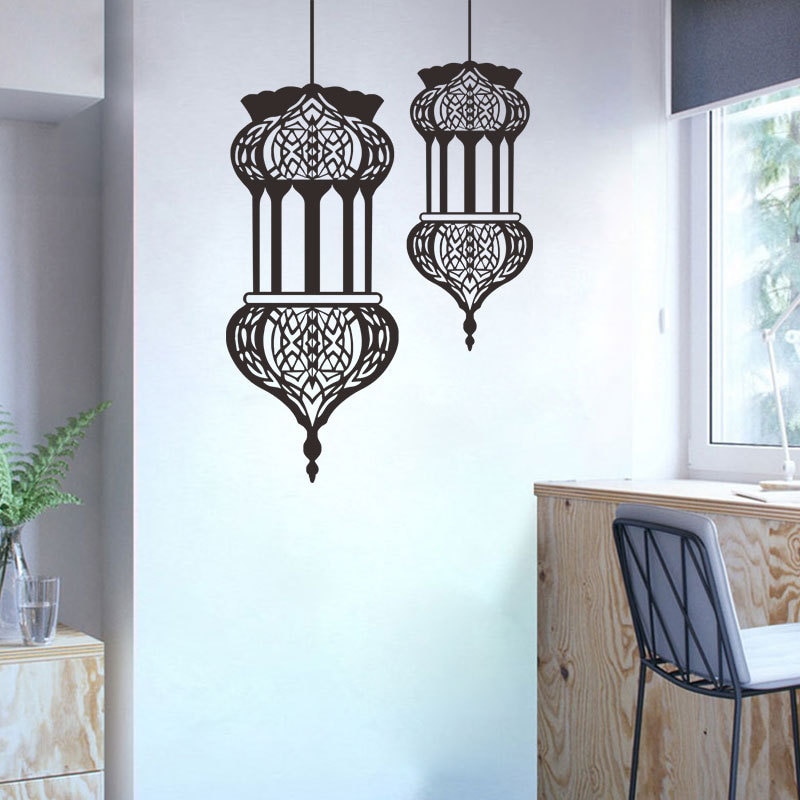 2PCS/Sets Muslim Islam Ramadan Lantern Wallpaper F... – Vicedeal
