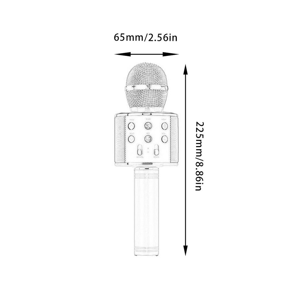WS 858 wireless bluetooth microphone karaoke speak... – Grandado