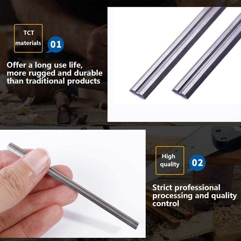 20Pcs 82mm Electric Planer Blades HSS Reversible W... – Grandado