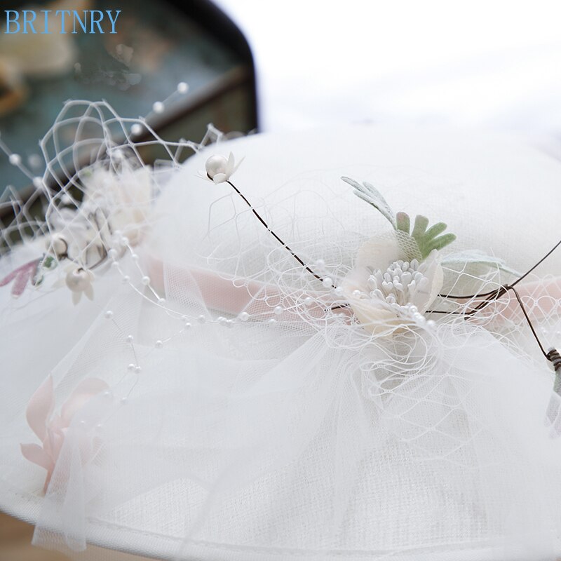 BRITNRY Real Photos Wedding Hats Beach Style Tulle... – Grandado