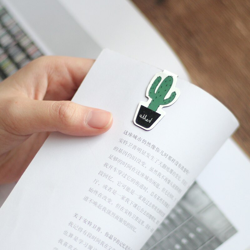 Cute Cactus Magnetic Bookmarks Paper Clip Fridge S... – Vicedeal