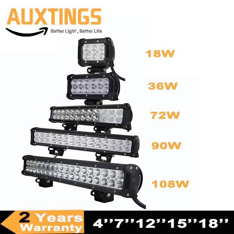 4 7 12 15 18 inch 18W 36W 72W 90W 108W LED Work Li... – Grandado