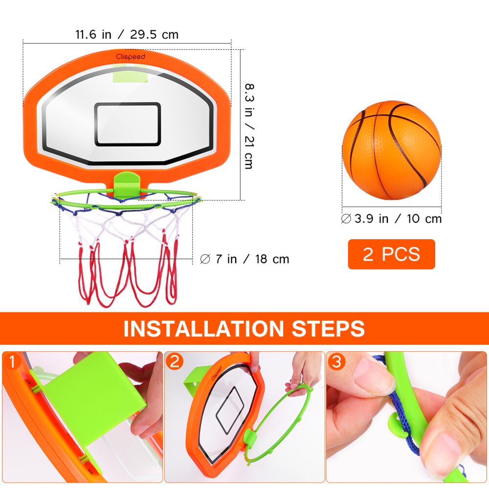 Clispeed Kinder Basketball Hoop Set Cartoon Hängen... – Vicedeal