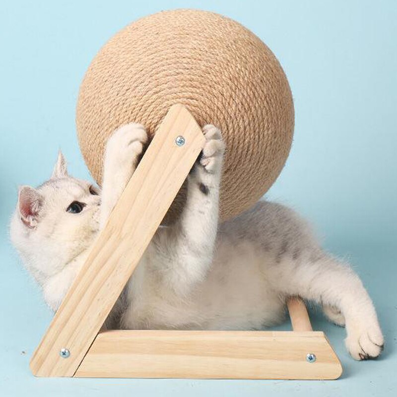 Cat Scratching Ball Toy Kitten Sisal Rope Ball Boa... – Grandado